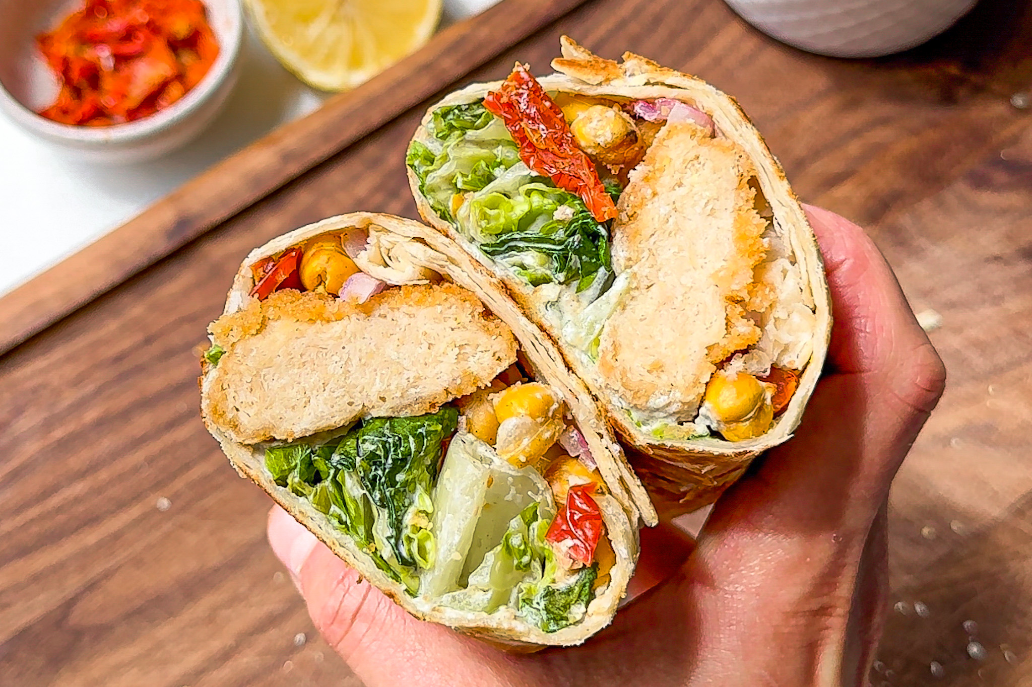 Vegan Caesar Salad Wrap - That Vegan Babe