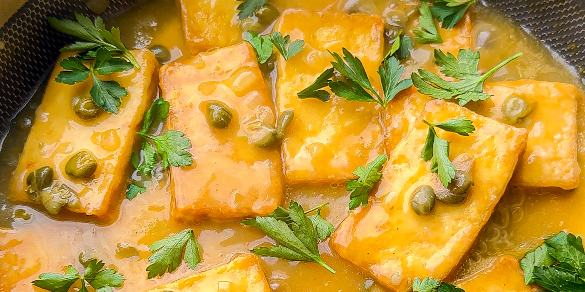 Lemon Caper Tofu - That Vegan Babe